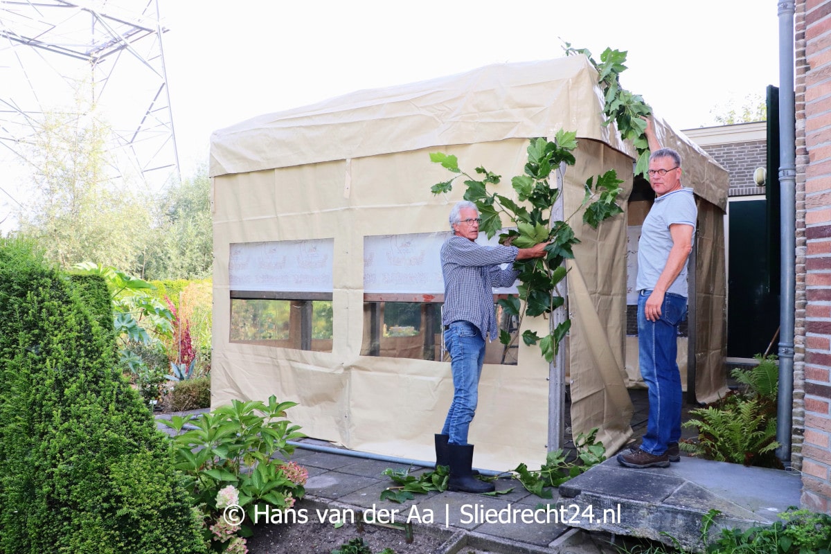 Loofhut achter dijksynagoge staat weer - Sliedrecht24