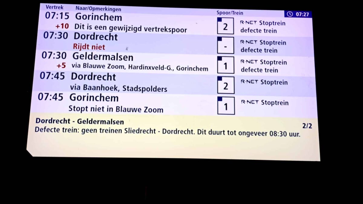 Opnieuw problemen voor vervoerder Qbuzz op MerwedeLingeLijn - Sliedrecht24